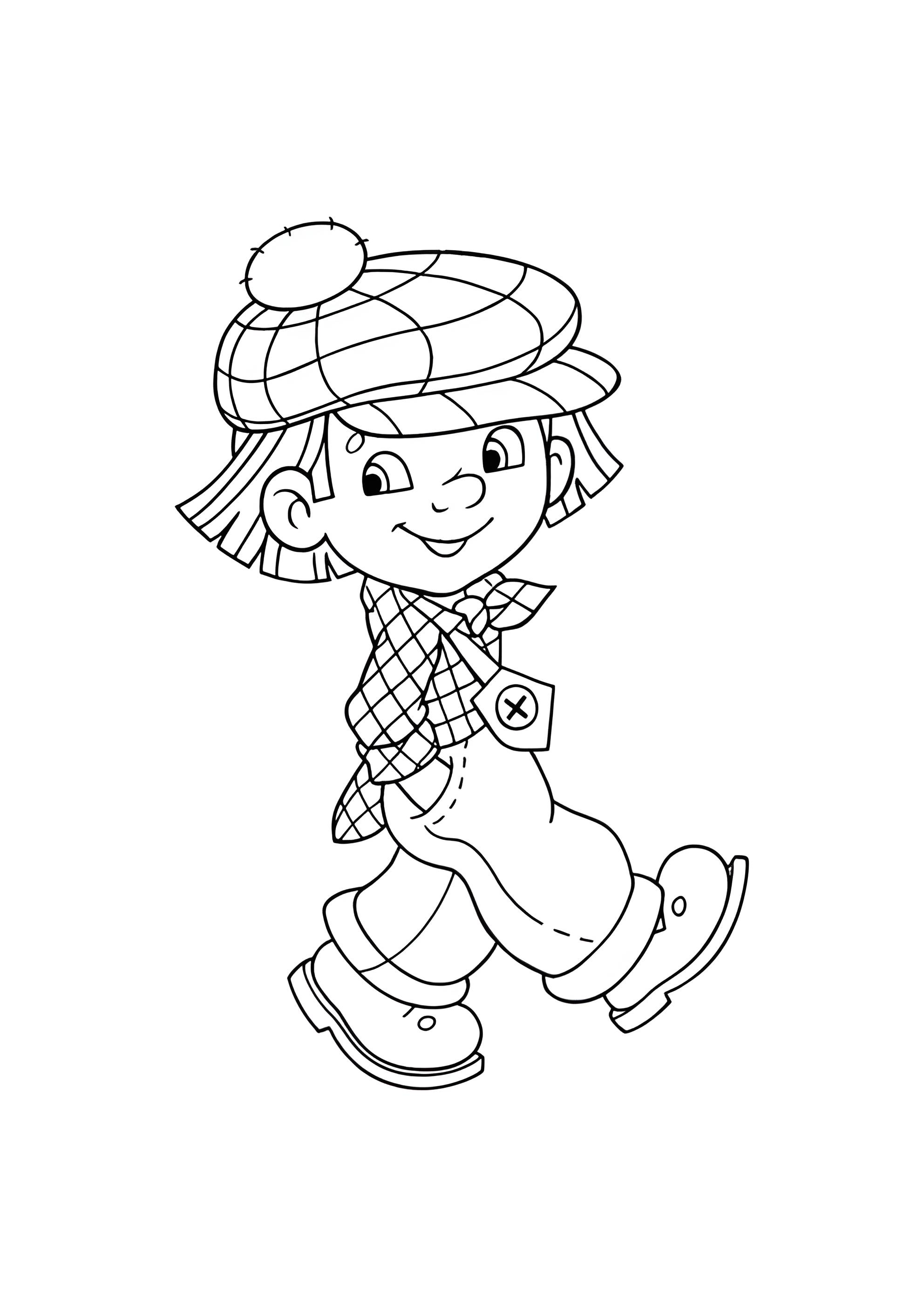 Раскраска Гунька - друг Незнайки распечатать - happybrushes